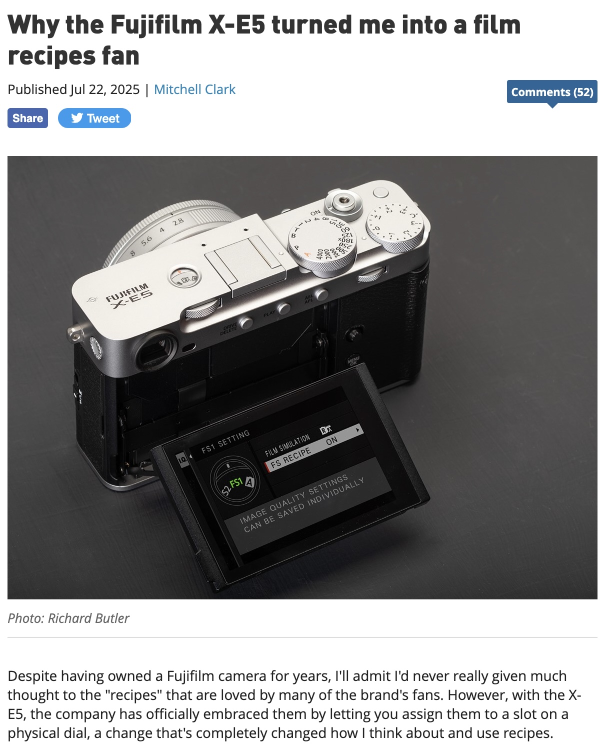 People are talking about Fujifilm Recipes | FUJI X WEEKLY